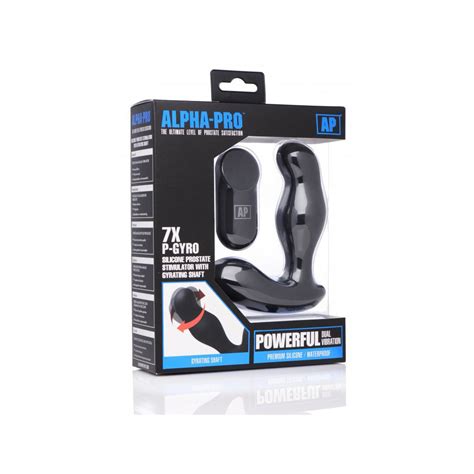 Alpha Pro 7x P Gyro Prostate Stimulator Shaft Black