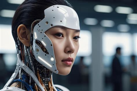 Premium Photo Sophisticated Female Android Portrait