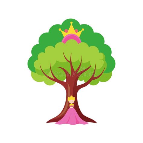 Stunning Outline Of Princess Tree Stock Illustration Illustration Of Bare Forest 362319410
