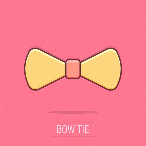 Premium Vector Vector Cartoon Bow Tie Icon In Comic Style Necktie