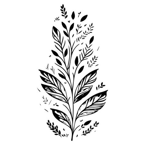 Spring Grass Leaf Easter Butterfly Sketch Hand Vector Image