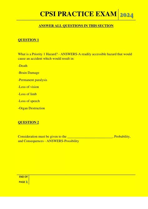 Cpsi Practice Exam Questions And Answers 2025 Cpsi Certified Playground Safety Inspector