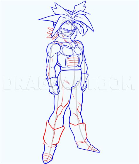 How To Draw Super Saiyan Trunks Drawing Step By Step By Dawn Dragoart