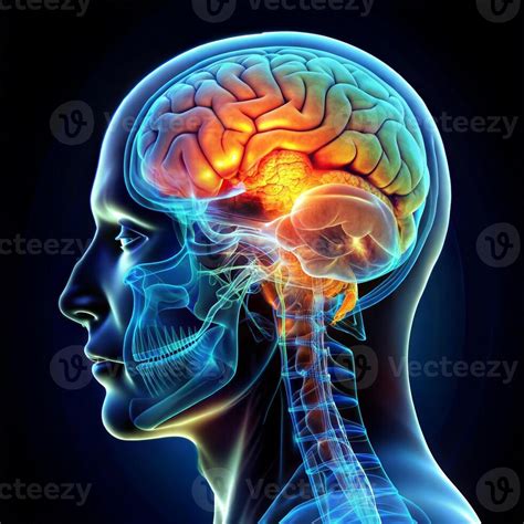 Human Brain Anatomy 3d Illustration Of The Human Brain 48505745 Stock