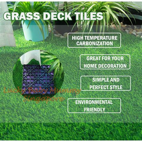 Wooden Grass Deck Tiles Outdoor Diy Garden Patio Courtyard Interlocking Artificial Grass