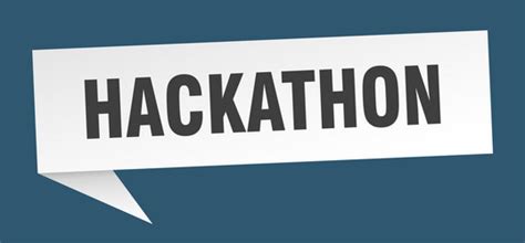 Hackathon Speech Bubble Ribbon Sign Royalty Free Vector