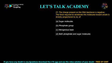 The Charge Present On The Dna Backbone Is Negative Csir Net Life