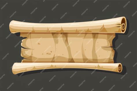 Vertical Scroll Unrolled Old Papyrus Ancient Scroll With Copyspace Premium Ai Generated Image