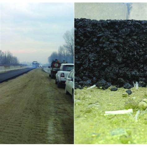 The Installation Of The Base Binder Course And Its Cross Section On Download Scientific Diagram