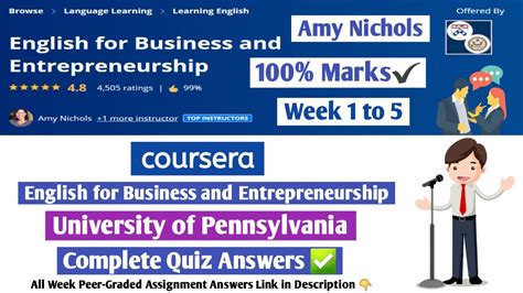 English For Business And Entrepreneurship Coursera Week 1 To 5