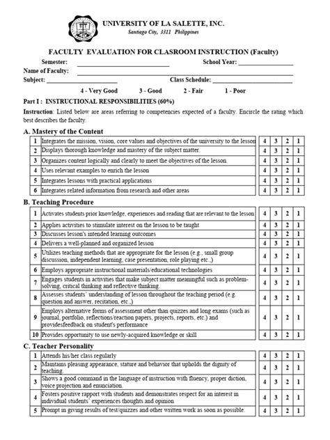 Faculty Evaluation Tool Pdf