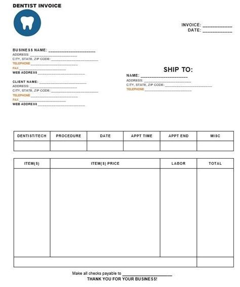 Dental Estimate Template