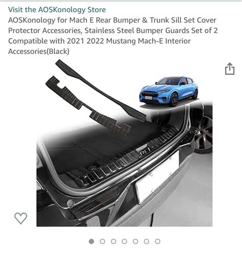 Anyone Install Aoskonology For Mach E Rear Bumper And Trunk Sill Set