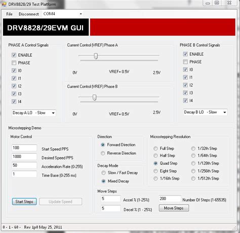 Drv8829 Evm Gui Control Parameter Motor Drivers Forum Motor Drivers