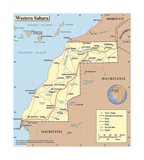Western Sahara On World Map