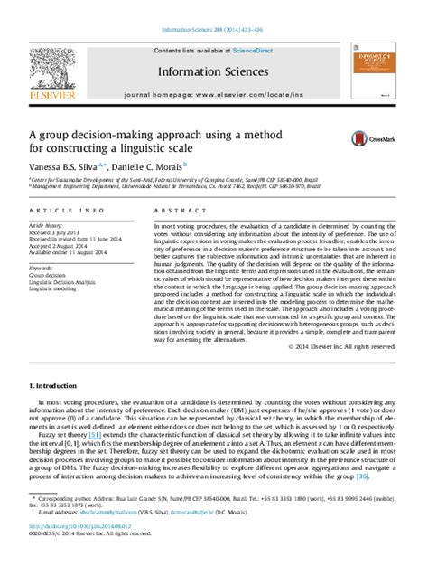 Pdf A Group Decision Making Approach Using A Method For Constructing