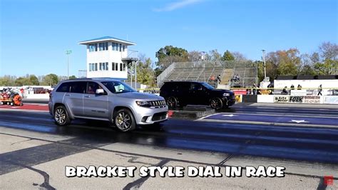 Dodge Durango Hellcat Drags Jeep Trackhawk In Wife Vs Husband Grudge