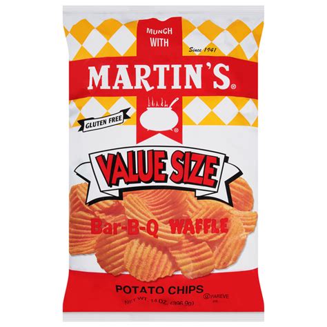 Save On Martins Bar B Q Waffle Potato Chips Value Size Order Online