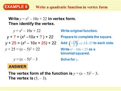 Quadratic Function Examples Quadratic Function Examples