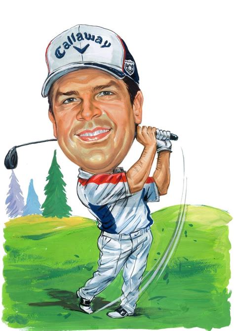 Custom Golfer Caricature Golf Caricature Personalised Caricatures