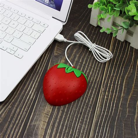 Strawberry Themed Wireless Mouse 2 4ghz Optical Sensor