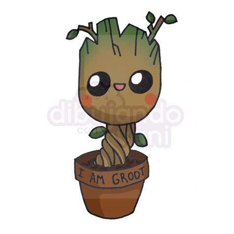 Groot Kawaii Dibujando Con Vani