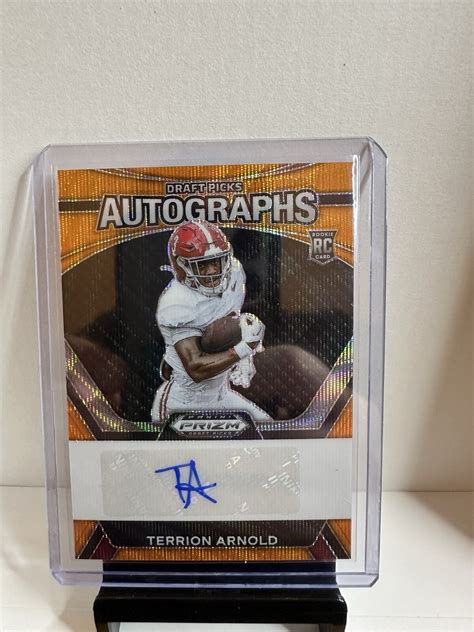 Terrion Arnold 2024 Prizm Draft Picks Dpa Tad Draft Picks Autographs
