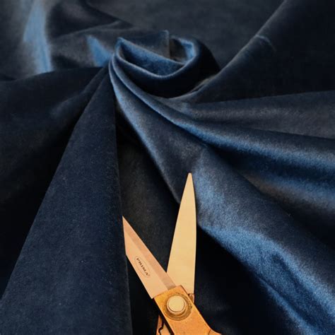Trinity Silky Flat Water Repellent Velvet In Blue Colour Upholstery Fa