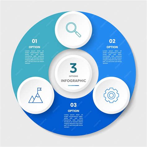 Premium Vector Circle Chart Infographic Template With 3 Options For