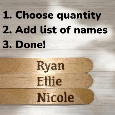 Personalized Name Jumbo Popsicle Sticks Great For Teachers Church