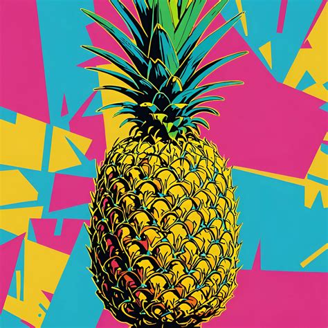 Colorful Pop Art Pineapple Free Download Ai Scribbles