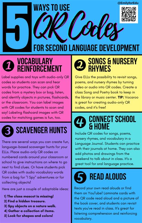 five ways to use qr codes for second language development tcea technotes blog