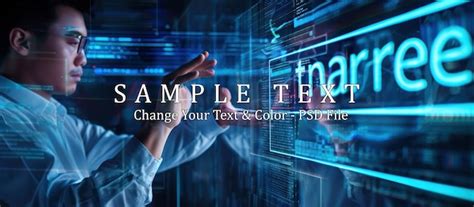 Man Interacting With Digital Interface Premium Ai Generated Psd