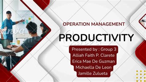 Productivity Measurement Types With Solved Examplespptx