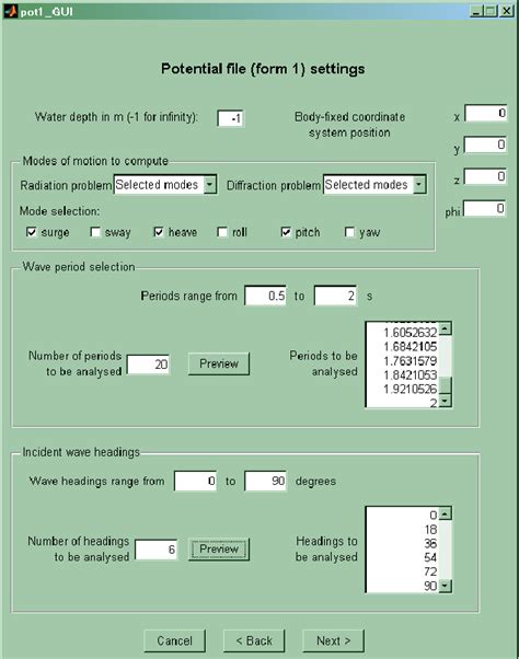 Figure 3 From A Modular Graphical User Interface For Wamit Semantic