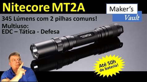 Nitecore Mt2a Lanterna Multiuso Edc Defesa E Tática Com 350 Lumens