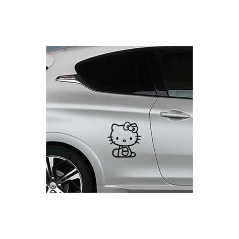 Seated Hello Kitty Peugeot Sticker