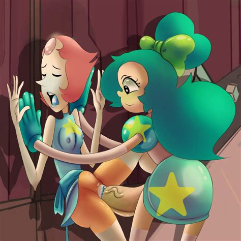 Rule 34 Edit Edited Fusion Green Skin Orange Shorts Pearl Steven Universe Spinel Steven