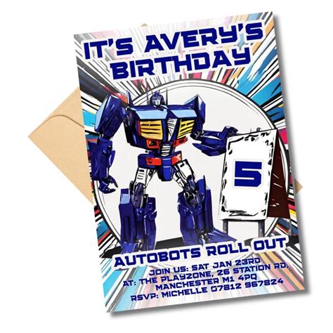 Transformer Birthday Party Etsy