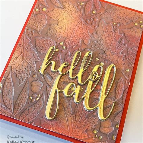 Honey Bee Stamps 3d Embossing Folder Fall Leaves Scrapbookpal