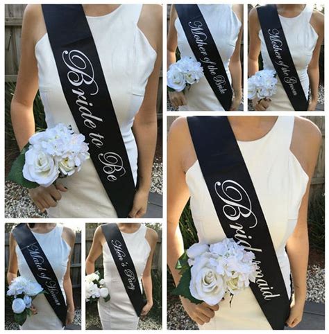Black White Hens Sash Hen Sash Bride To Be Sash Bridal Shower