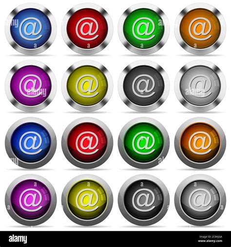 Set Of Email Glossy Web Buttons Arranged Layer Structure Stock Vector Image And Art Alamy