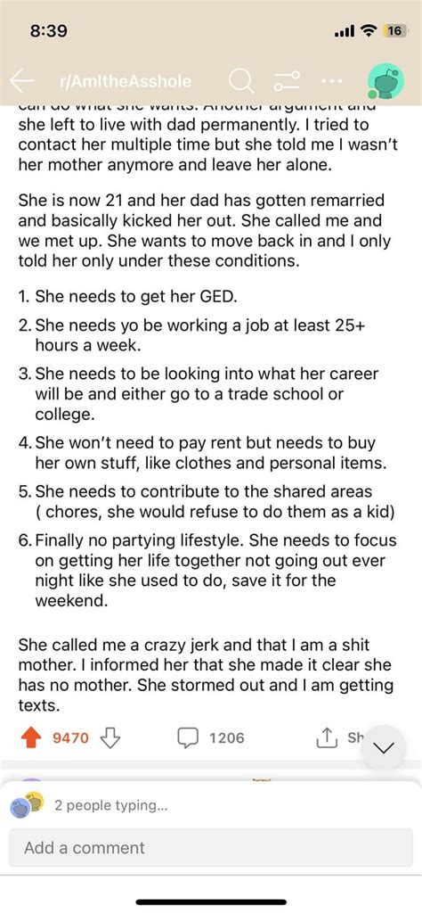 Aita For Telling My Daughter She Made It Clear She Has No Mother And