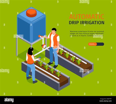 Automatic Drip Irrigation Banner Depicting Watering System For