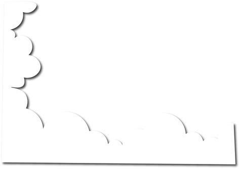 Peper Cut Cloud Frame 25268016 Png
