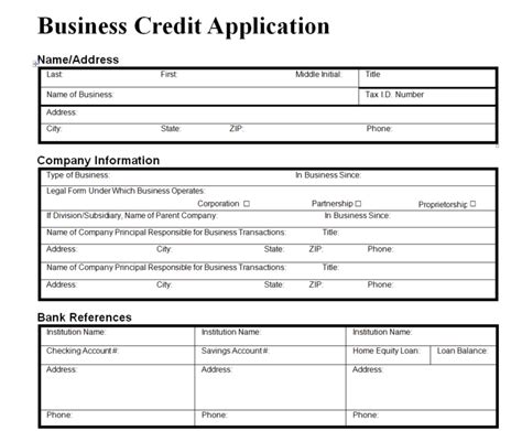 63 Official Credit Application Form Templates In Ms Word Day To Day