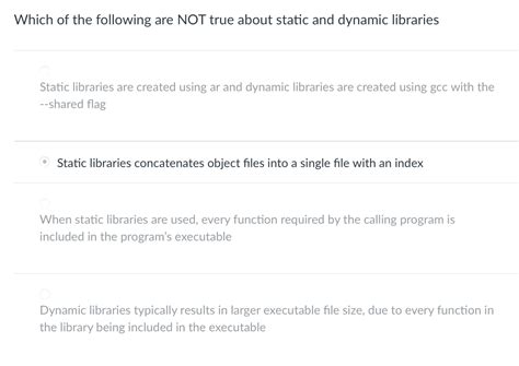 Solved Which Of The Following Are NOT True About Static And Chegg