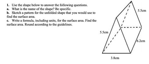 Solved Cm Use The Shape Below To Answer The Following Chegg