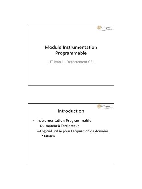 Td Ip Exercice Labview 2019 2020 Download Free Pdf Structure De Contrôle Programme