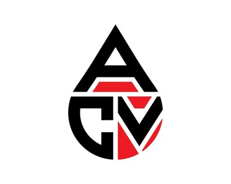 Premium Vector Acv Letter Water Drop Shape Logo Design Acv Drop Logo Simple Design